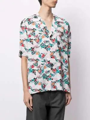 SULVAM Floral-print Shirt