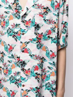SULVAM Floral-print Shirt
