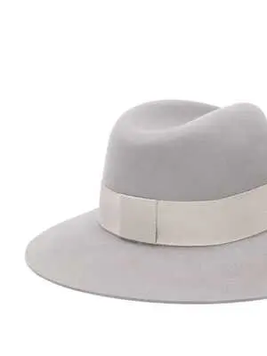 MAISON MICHEL Henrietta Fedora - Grey