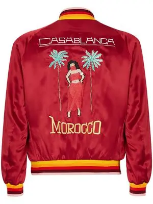 Casablanca Morocco Embroidered Bomber Jacket
