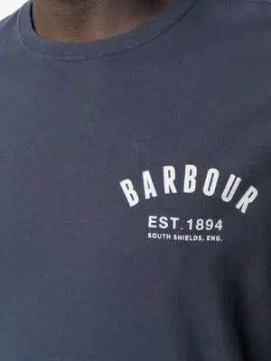 Barbour Logo-print Cotton T-shirt - Blue