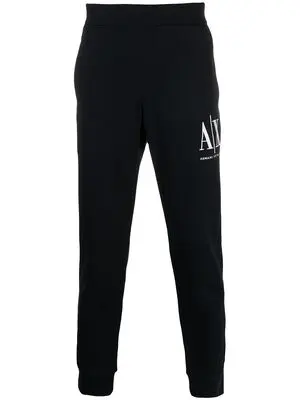 Armani Exchange Logo-embroidered Track Pants - Blue