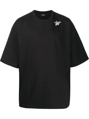 We11Done Logo-print Oversized T-shirt - Black