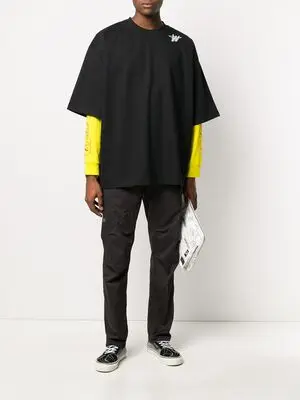 We11Done Logo-print Oversized T-shirt - Black