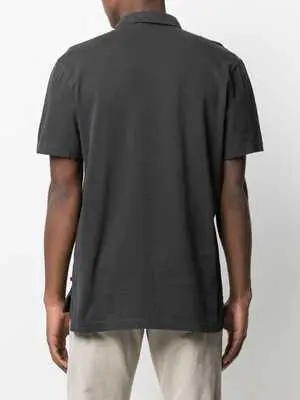 JAMES PERSE Sueded-jersey Polo Shirt - Grey