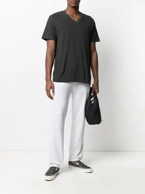 JAMES PERSE Short-sleeve V-neck T-shirt - Grey