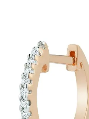 Mateo 14kt Rose Gold 12mm Diamond Huggie Earrings