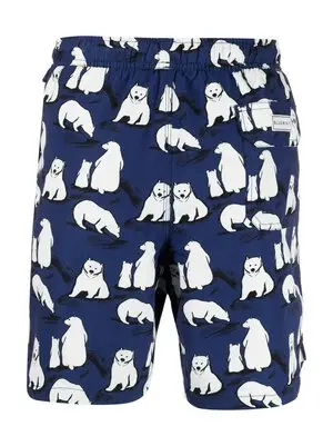 BLUEMINT Mint Polar Bear Print Swim Shorts