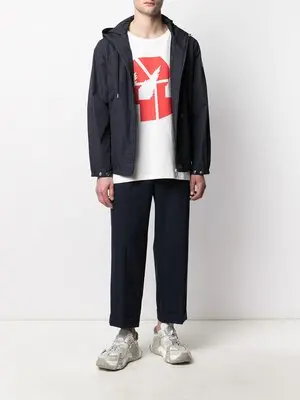 Moncler Logo Trim Windbreaker Jacket