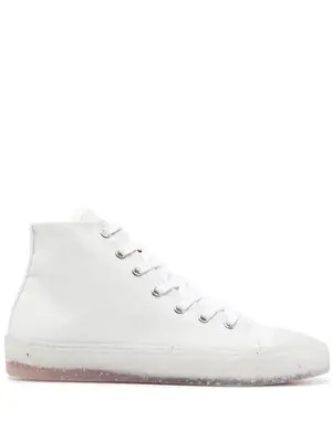 Moschino Clear Glitter Sole High-top Sneakers