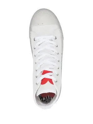 Moschino Clear Glitter Sole High-top Sneakers