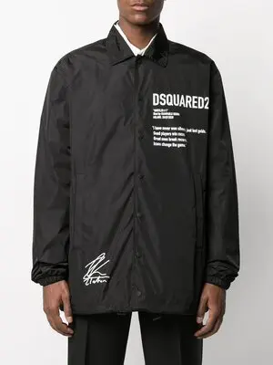 Dsquared2 X Ibrahimović Icon Windbreaker In Black - 67% Off