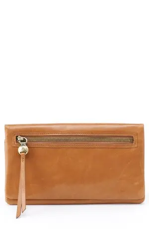 Hobo Lumen Zip Bifold Wallet Brown