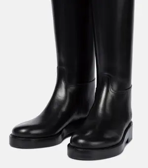ANN DEMEULEMEESTER Leather Riding Boots