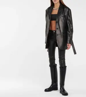 ANN DEMEULEMEESTER Leather Riding Boots