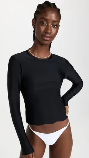 Cover Scallop Swim Tee