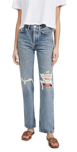 AGOLDE Lana Mid Rise Vintage Straight Jeans
