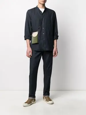 Aspesi Band-collar Linen Shirt