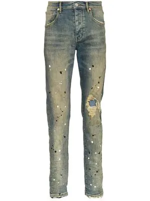 PURPLE BRAND Paint Splatter Jeans - Blue
