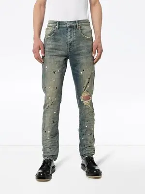 PURPLE BRAND Paint Splatter Jeans - Blue