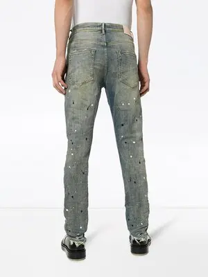 PURPLE BRAND Paint Splatter Jeans - Blue