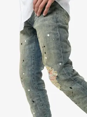 PURPLE BRAND Paint Splatter Jeans - Blue