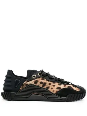 Dolce & Gabbana Leopard Panel Low-top Sneakers