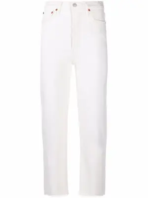 RE/DONE 70s Stove Pipe Straight-leg Jeans - White