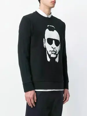 Neil Barrett Graphic Print Long Sleeve Sweater