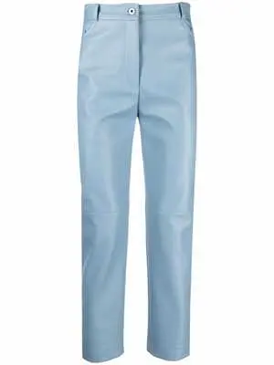 Stella McCartney Faux-leather Straight-leg Trousers