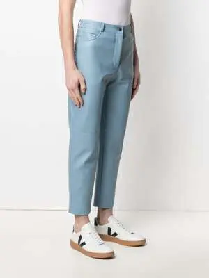 Stella McCartney Faux-leather Straight-leg Trousers