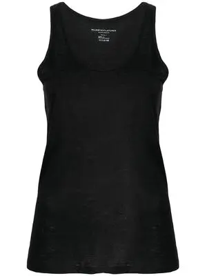 Majestic Filatures Linen Tank Top - Black