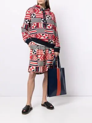 PORTS V Geometric Print Hoodie
