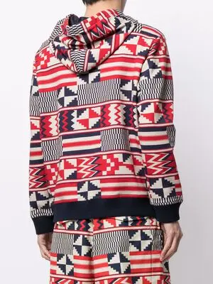 PORTS V Geometric Print Hoodie