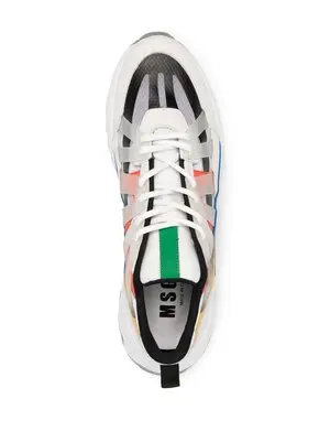 MSGM Panelled Low-top Sneakers
