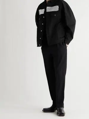 Givenchy Oversized Metallic Logo-embossed Denim Jacket