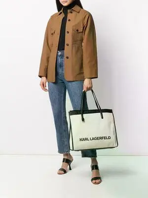 Karl Lagerfeld K/skuare Logo-print Canvas Tote Bag