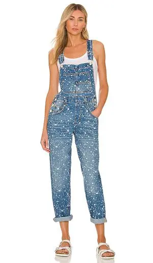 Free People FREE PEOPLE We The Free Ziggy Denim Overall Beach Splatter