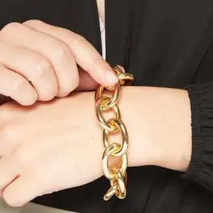 KENNETH JAY LANE Tone Chain Toggle Clasp Bracelet