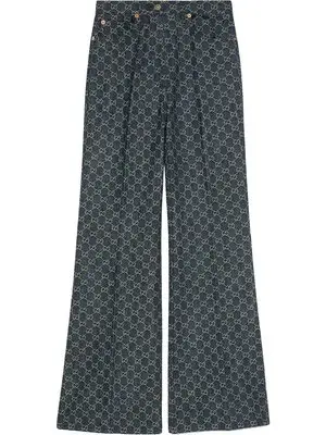 Gucci Gg Supreme Flared Trousers