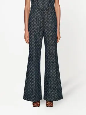 Gucci Gg Supreme Flared Trousers