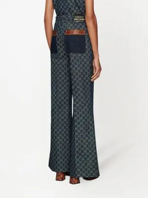 Gucci Gg Supreme Flared Trousers