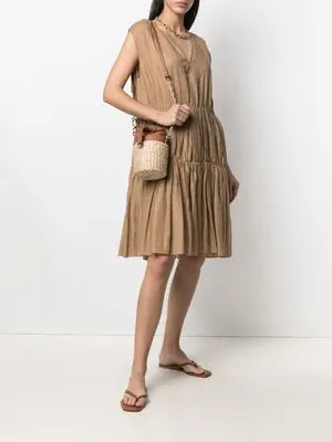 Pinko Raffia Panel Bucket Bag