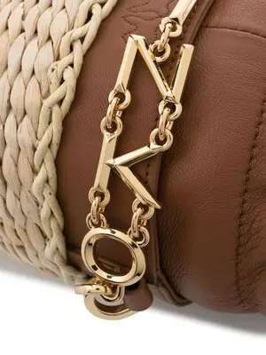 Pinko Raffia Panel Bucket Bag