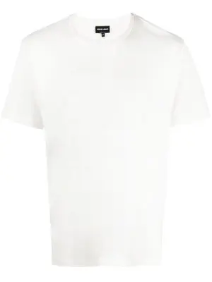 Giorgio Armani Logo-embroidered T-shirt - White