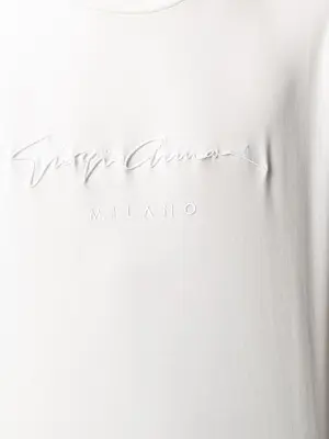 Giorgio Armani Logo-embroidered T-shirt - White
