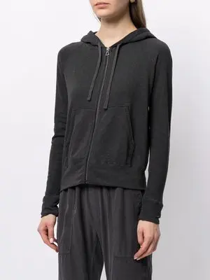JAMES PERSE Fleece Zip-up Hoodie - Grey