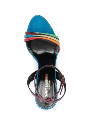 Saint Laurent Liya 95mm Sandals - Blue