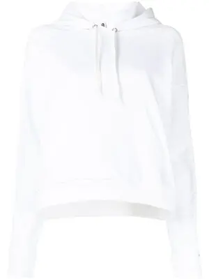 Moschino Stripe Drawstring Hoodie - White