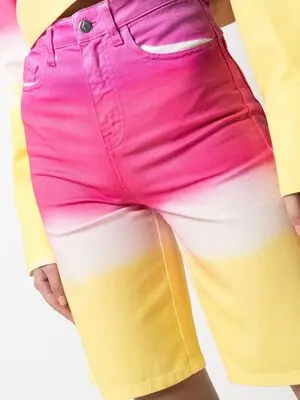 IRENEISGOOD High-rise Gradient Denim Shorts